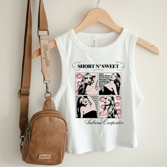 Handmade | Tops | Sabrina Carpenter Album Crop Tank Top | Poshmark
